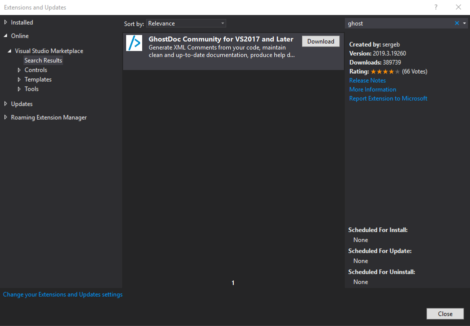 GhostDoc-將寫註解半自動化的 Visual Studio 延伸模組